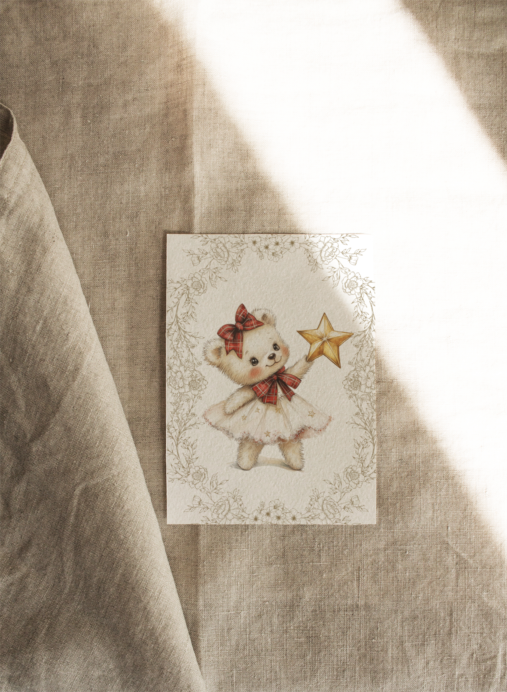 Sierra Bear | Available as Christmas Card or Print – Babes + Letters